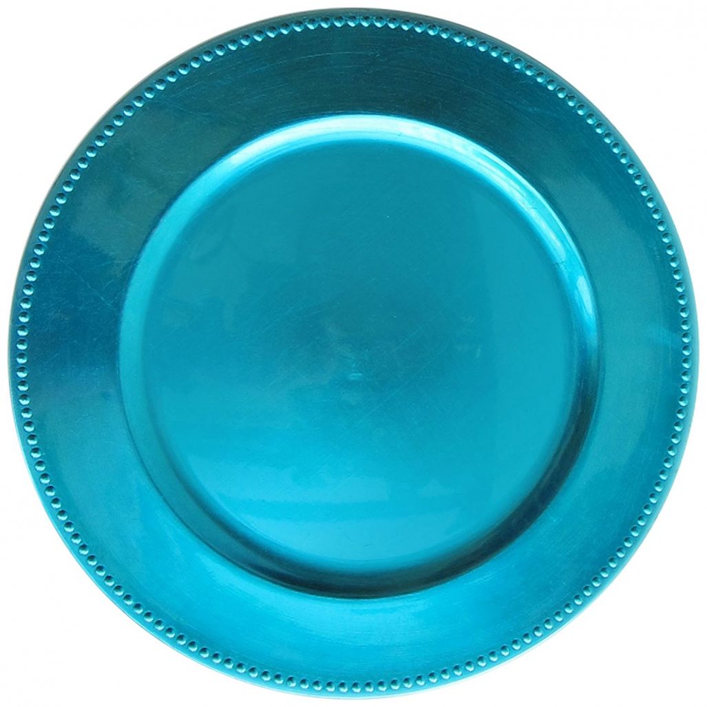 Brentwood Party Rentals - Zz-Round Charger Plate- Blue